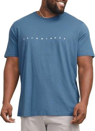 Jack & Jones T-Shirt pour Homme Jjestar JJ Tee SS Noos Pls, oceanview, 6XL Grande Taille