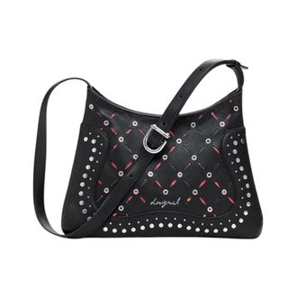 Desigual Schwarze Damenhandtasche mit Nieten - - Bags - Damen - Schwarzk - ONE SIZE