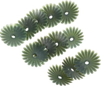 Holibanna 100 St&uuml;ck K&uuml;nstliche Blumen-Septale Gr&uuml;n Kunststoff Sepalen Bl&uuml;tenbasis f&uuml;r Chrysanthemen und G&auml;nsebl&uuml;mchen DIY Bastelbedarf Florale Blumenhalter Stab