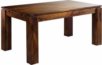 Massivmoebel24 Table à manger extensible 220x90 Palissandre laqué Life honey metro life 157