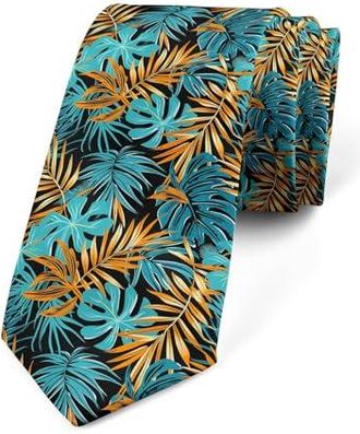 Generic Cravate DAffaires Turquoise Orange Noir Formelle Cravates Tendance Cravate Pour Hommes Pour L&Eacute;cole &Eacute;v&eacute;nements F&ecirc;te