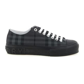 Burberry Homme, Chaussures, Gris, Taille: 42 EU Baskets en toile m&eacute;lang&eacute;e Check