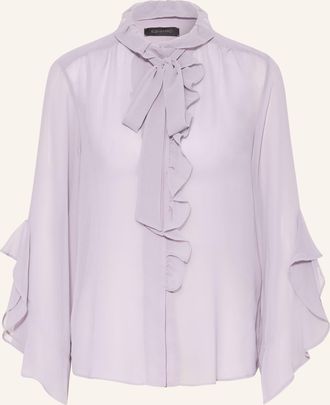 Elena Miro Elena Miro Bluse Mit Abnehmbarer Schluppe Und R&uuml;schen lila