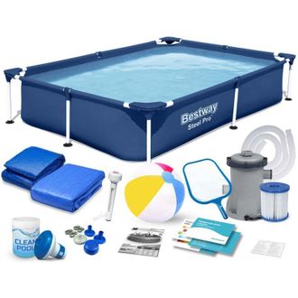Bestway Rechteckiger Rahmenpool 221x150x43 cm 16-in-1 Bestway 56401N