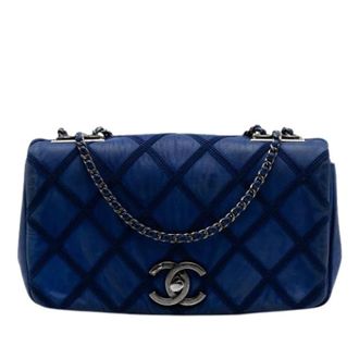 Chanel Sac bandouli&egrave;re vintage doccasion - Femme - Pre-owned - Bleu - Taille: ONE Size