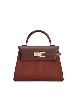JW PEI Elise Sac &agrave; main pour femme - Daim Synth&eacute;tiqu Brun moka - Grand