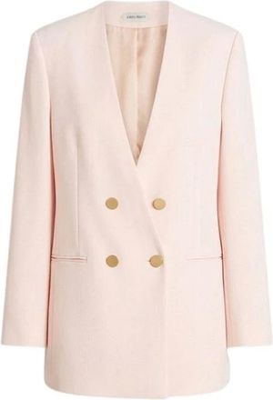 Alberta Ferretti Femme, Vestes, Rose, Taille: 36 FR Veste crois&eacute;e &agrave; boutons dor&eacute;s