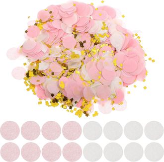 Lurrose Runde Party konfetti F&uuml;ller Papierf&uuml;llung Hellrosa mit Metallic Folie Vielseitige Tischdekoration und Ballonf&uuml;llung f&uuml;r Geburtstag Hochzeit und Festli