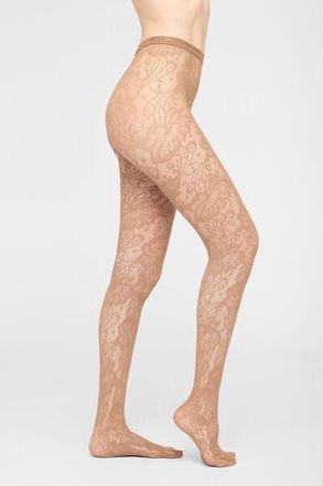 Calzedonia Netzstrumpfhose Mit Blumenmuster Hautfarben
