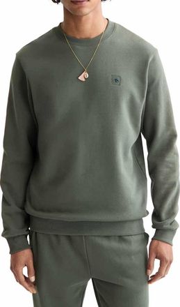 Scotch & Soda Herren Essential Badge Logo Crewneck Sweatshirt, Thyme, XXL