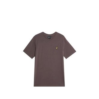 Lyle & Scott runde Baumwolle - brauner runder Nacken t -Shirt