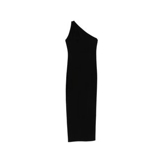 Norma Kamali One Shoulder Long Dress with Side Slit - - Dresses - Damen - Schwarzk - M