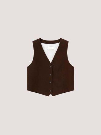 Circolo 1901 Cashmere touch vest Corteccia / 40