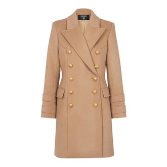 Balmain Woll- und Kaschmirmantel - - Coats - Damen - Braun - 2XS