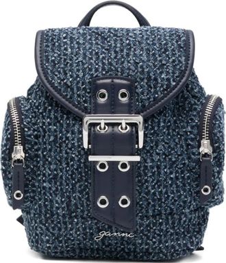 Ganni Femme, Sacs, Bleu, Taille: ONE Size Bucky Denim Backpack