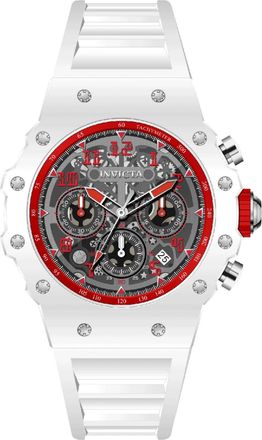 Invicta Racing 69660 Herrenuhr - Quarzwerk - Acryl mit silbernem Zifferblatt - 43 mm
