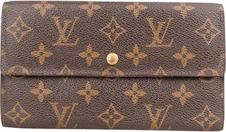 Louis Vuitton Portemonnaie - Louis Vuitton Canvas Monogram Sarah Wallet - Gr. unisize - in Braun - für Damen