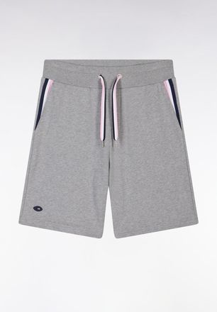 Eden Park Short Xv De France En Molleton Coton Gris Coupe Décontractée