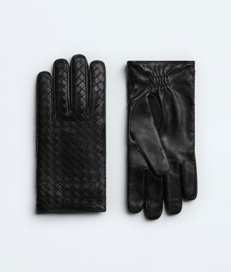 Bottega Veneta Gants en cuir Intrecciato - Noir - Homme - 8
