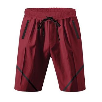 Generic Short de sport chino pour homme, coupe ajust&eacute;e, en coton extensible, pantalon chino, coupe r&eacute;guli&egrave;re, pour homme, adulte, court de course, de randonn&eacute;