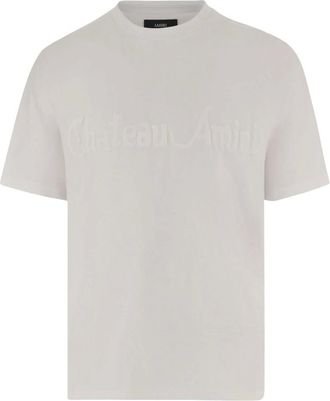 Amiri Homme, Tops, Beige, Taille: XL T-shirt en coton avec logo