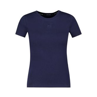 Marine Serre Moon Logo Jersey Baby Fit T-Shirt - - Tops - Damen - Blau - S