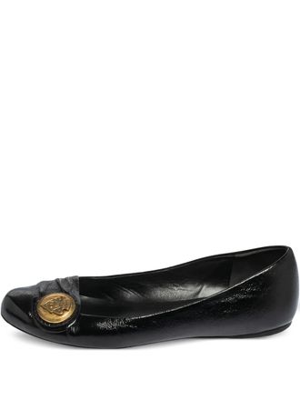 Gucci ballerines Hysteria en cuir verni - Noir