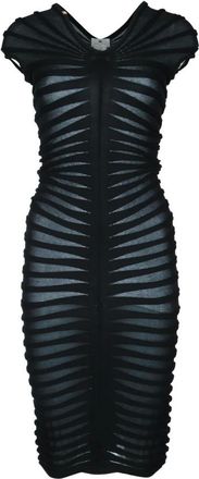 Elisabetta Franchi Femme, Robes, Noir, Taille: 34 FR Robe en fil de coton et viscose