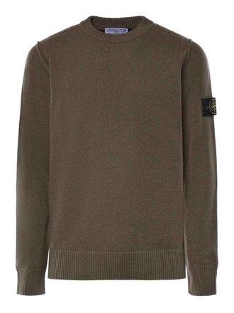 Stone Island Pull Col Rond - Vert