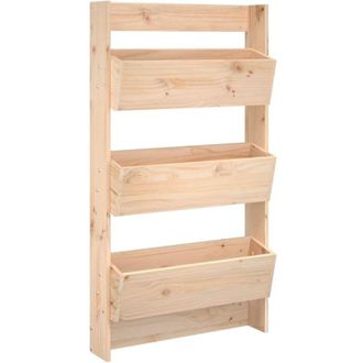 vidaXL Vidaxl - Jardini&egrave;re murale 3 niveaux 60x18,5x110 cm bois de pin massif