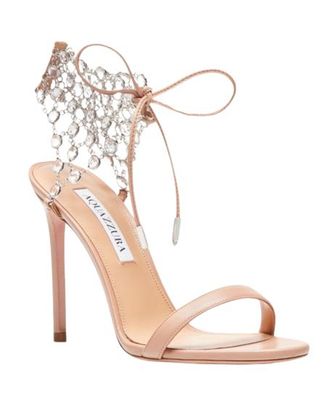Aquazzura Crystal Web 105 Sandals Size 37
