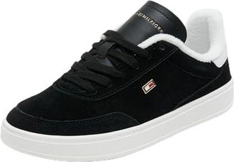 Tommy Hilfiger Baskets Femme Heritage Court Sneaker Chaussures, Noir (Black), 36