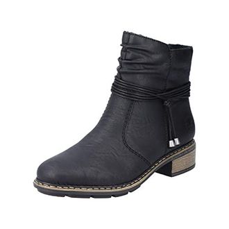 Rieker Femme 77263 Botte Tendance, Noir, 38 EU