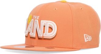 New Era unisex, Accessoires, Orange, Taille: ONE Size Casquette Visi&egrave;re Plate