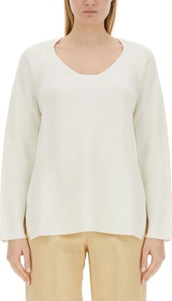 Fabiana Filippi Femme, Pulls, Blanc, Taille: 40 FR Pull &agrave; col en V