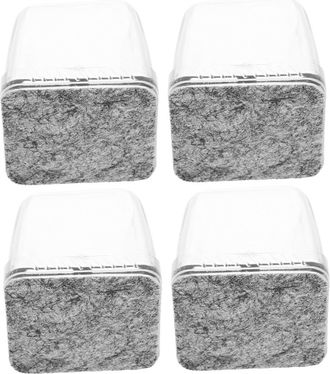 SOLUSTRE 4 St&uuml;ck Dicke Stuhlbeinschoner Transparent Verschlei&szlig;fest und Ger&auml;uschd&auml;mpfend rutschfeste M&ouml;belfu&szlig;abdeckungen f&uuml;r Stuhl und Tischbeine 14 19mm Bodens