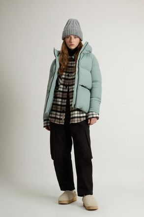 Woolrich Damen Daunenjacke Cloud aus Stretchnylon mit mattem Finish Grün Größe XXS