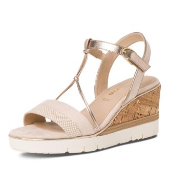 Tamaris Damen Klassische Ballerinas, Frauen Flats,Comfort Lining,TOUCHit-Fußbett,Slip-ons,klassisch elegant,Ballerinen,BEIGE Comb,40 EU