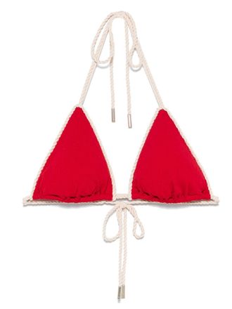 La Perla haut de bikini à motif monogrammé - Rouge