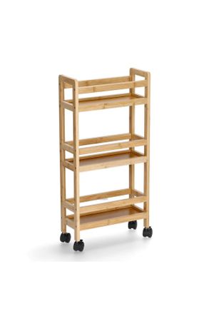 ZELLER PRESENT Beistellregal, Natur, Holz, Holzwerkstoff, 36x15.5x74 cm, Holzm&ouml;bel, Holzregale, B&uuml;cherregale Holz