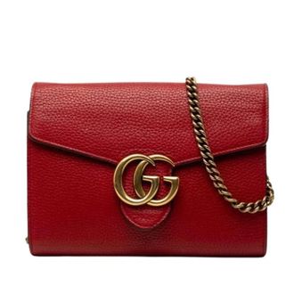 Gucci Portefeuille sur cha&icirc;ne Pre-owned - Femme - Pre-owned - Rouge - Taille: ONE Size
