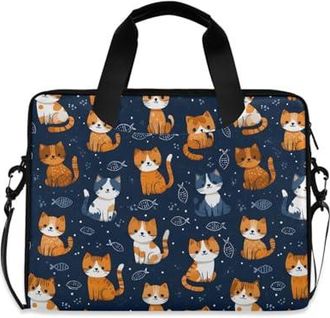 Alaza Sac pour ordinateur portable de 40,6 à 15,6 avec empreintes de pieds dessinées à la main, sac pour ordinateur portable de 40,6 cm, sac à bandoulière p