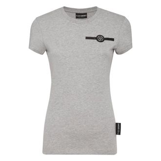 Plein Sport Femme, Tops, Gris, Taille: 40 FR T-Shirt Pure Basic