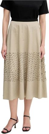 Sandro Ferrone Femme, Jupes, Beige, Taille: 36 FR Jupe Midi Coupe A
