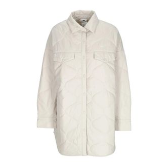 Nike Gesteppte Trenchcoat-Jacke - - Sport - Damen - Wei&szlig; - XS
