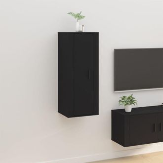 vidaXL Vidaxl - Meuble tv mural Noir 40x34,5x100 cm