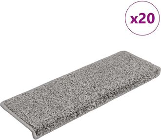 vidaXL Stufenmatten 20 Stk. 65x21x4 cm Grau Rechteckiger Rand Vidaxl