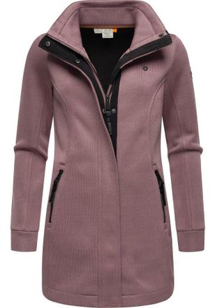Ragwear Sweatjacke Letrice Bonded Elegante Zip-Jacke mit hohem Kragen in Feinstrickoptik
