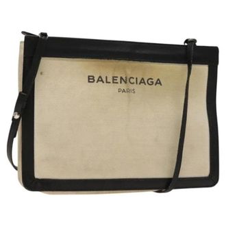 Balenciaga Pre-owned Toile sacs-balenciaga - Femme - Pre-owned - Beige - Taille: ONE Size