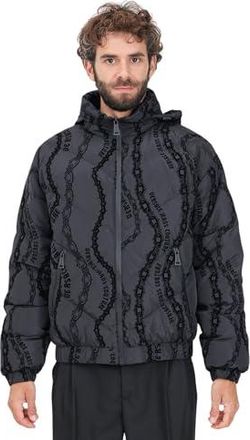 Versace Bomber noir imprim&eacute; Chain Co pour homme, Noir, 52